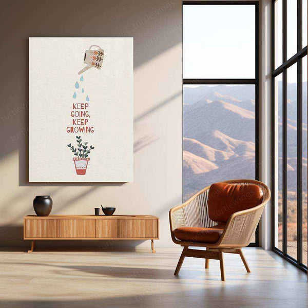 Keep Going, Keep Growing Metal Poster | Motivational Wall Art | Growth ...