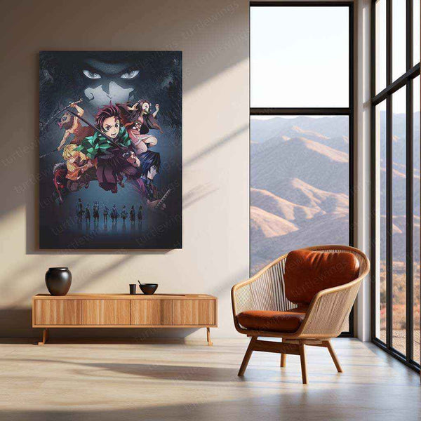 Demon Slayer Metal Poster – Epic Anime Wall Art | Kimetsu no Yaiba Dec ...