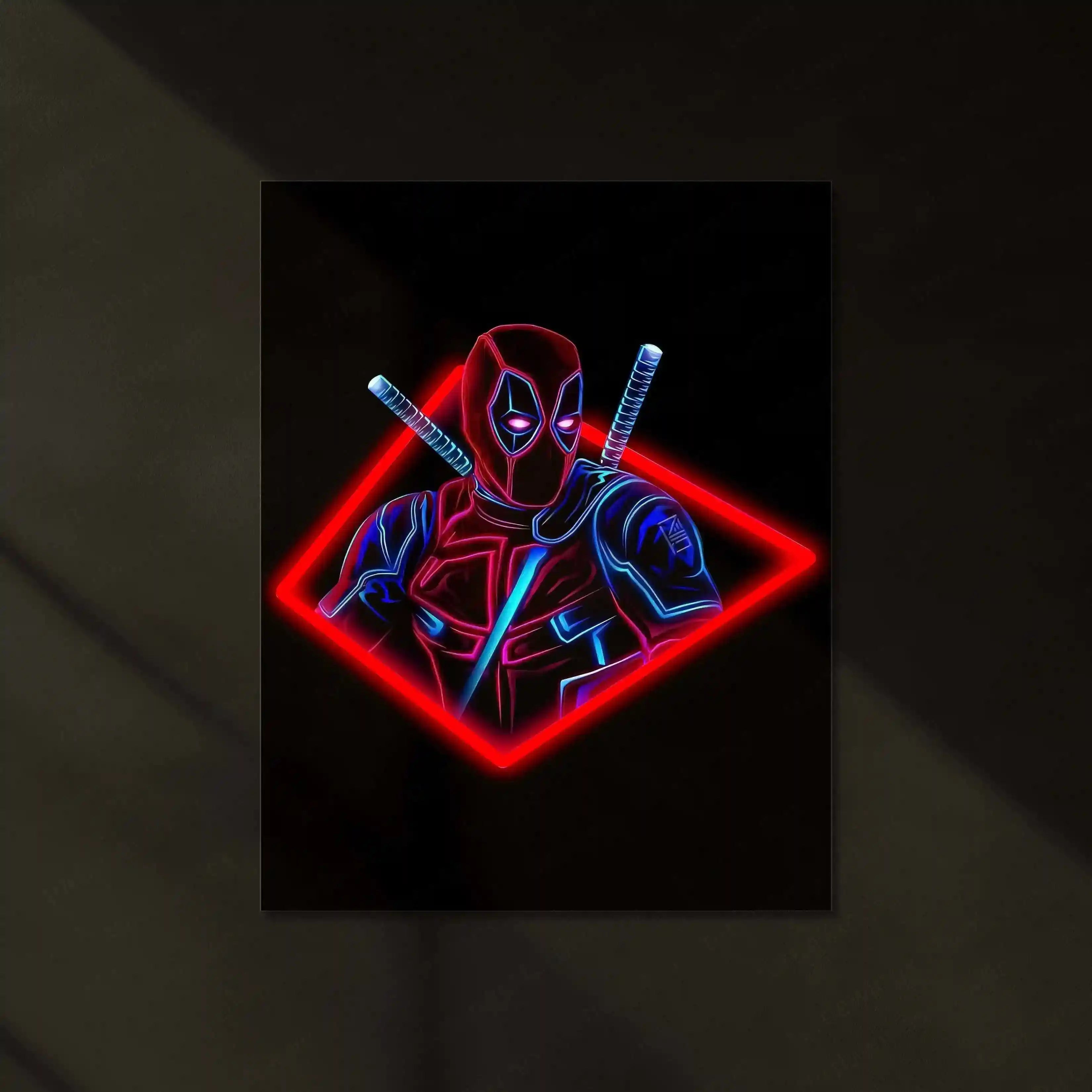 Deadpool Self-Adhesive Neon LED Metal Poster â The Merc with a Mouth ...