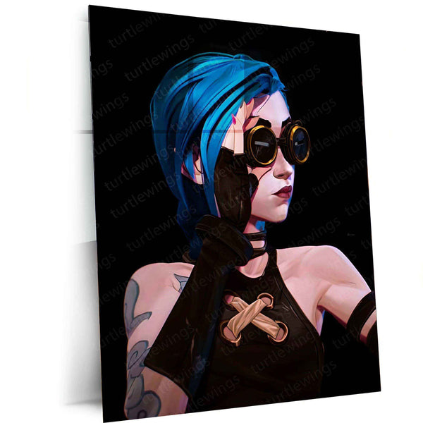 Jinx Metal Poster – Arcane & League of Legends Wall Art – TURTLEWINGS