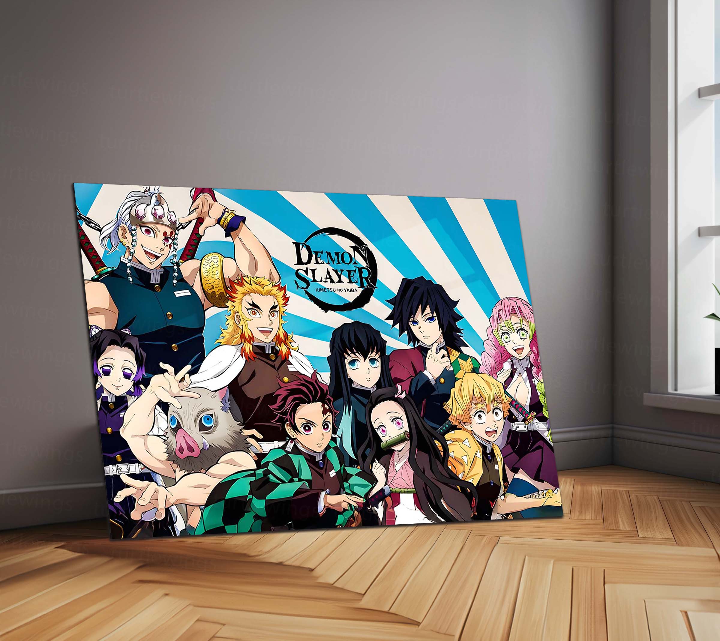 Anime Metal Poster | Kimetsu No Yaiba – The Hashira Squad Metal Frame ...
