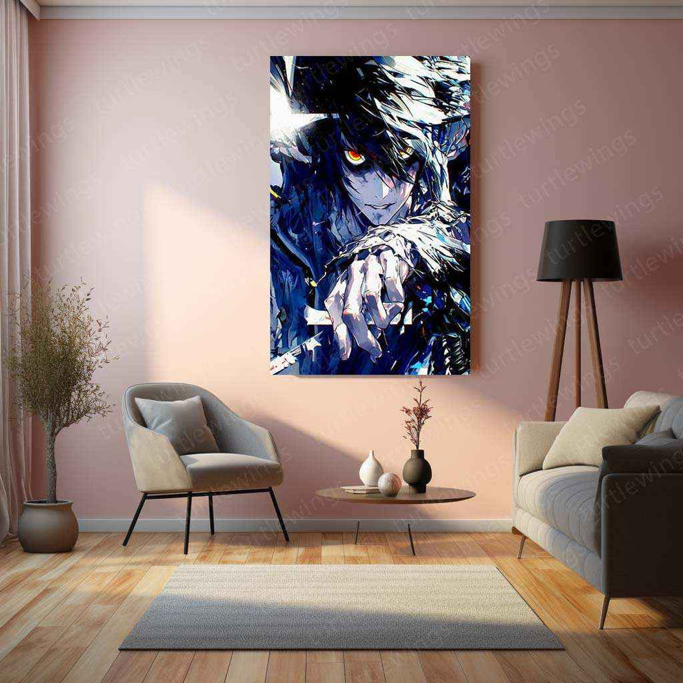 L Death Note Metal Poster – Mysterious Detective Anime Wall Art ...