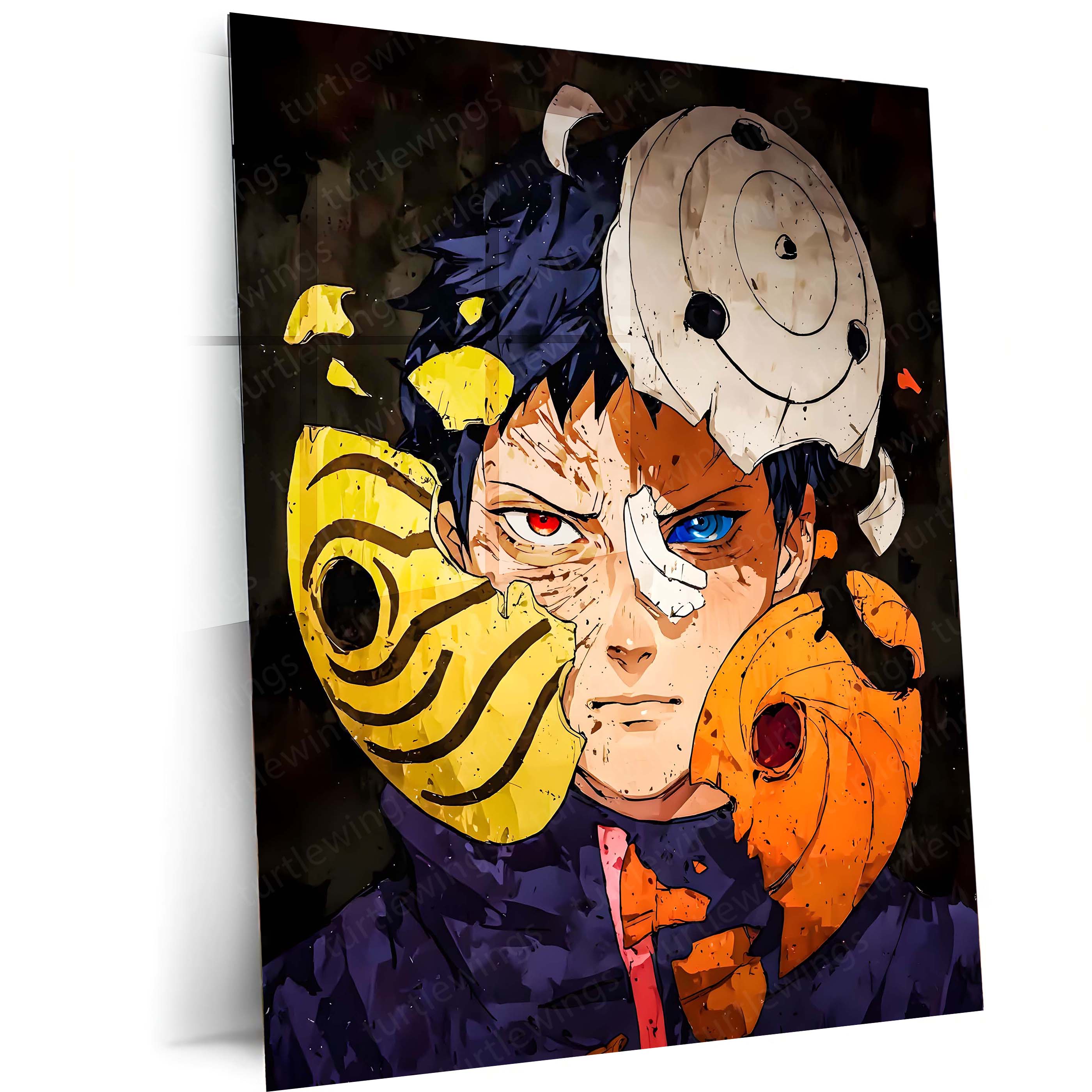 Anime Metal Poster | Obito Uchiha – Mask of Shadows Artwork | Naruto S ...