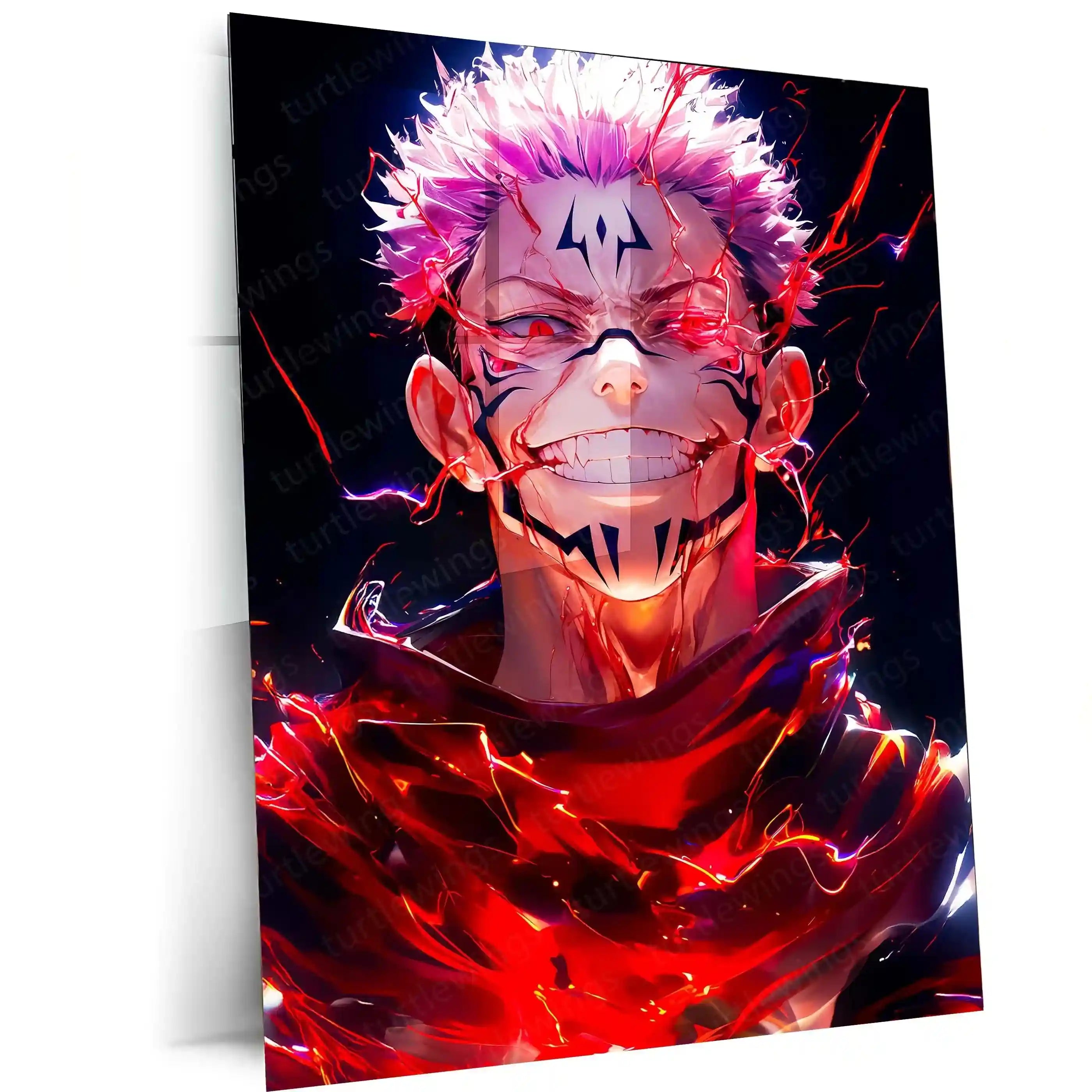 Anime Metal Poster | Sukuna – Jujutsu Kaisen Metal Poster 01 – TURTLEWINGS
