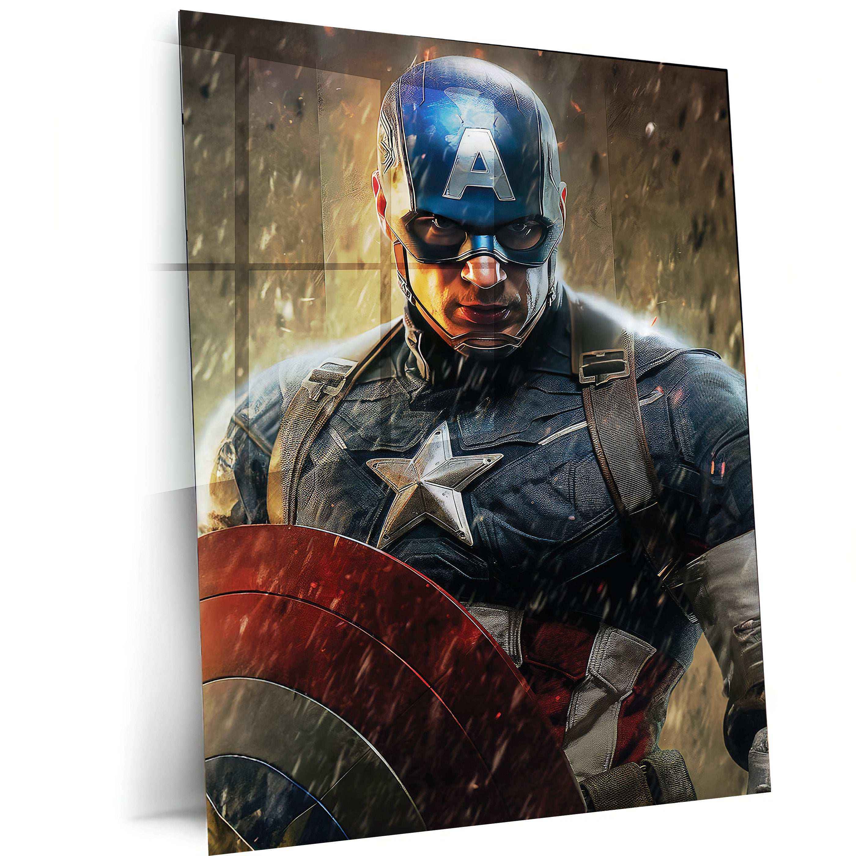 Captain America Metal Poster | Marvel Superhero Wall Art | Vibrant Com ...
