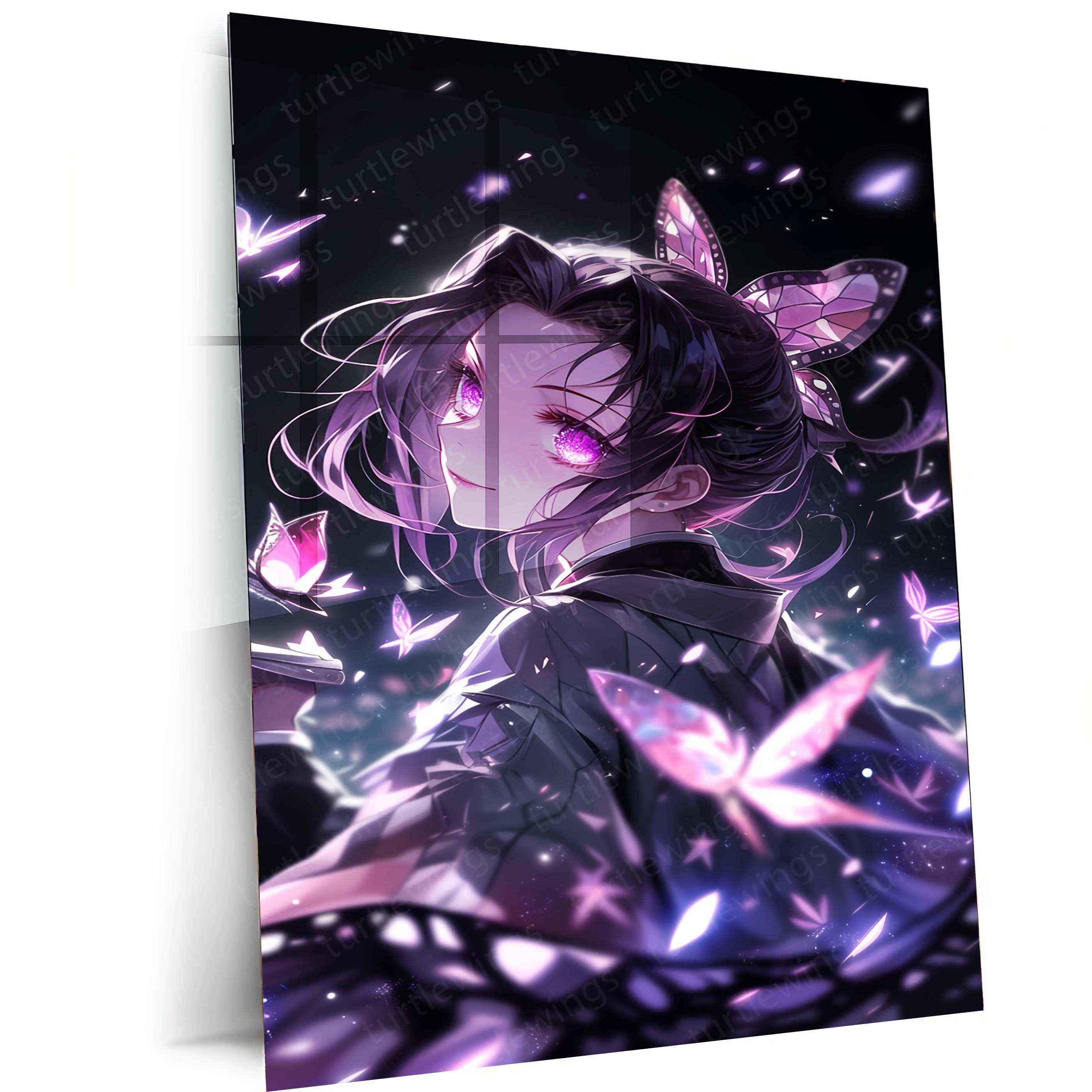 Shinobu Kocho Metal Poster – Demon Slayer | Beautiful Butterfly Hashir ...