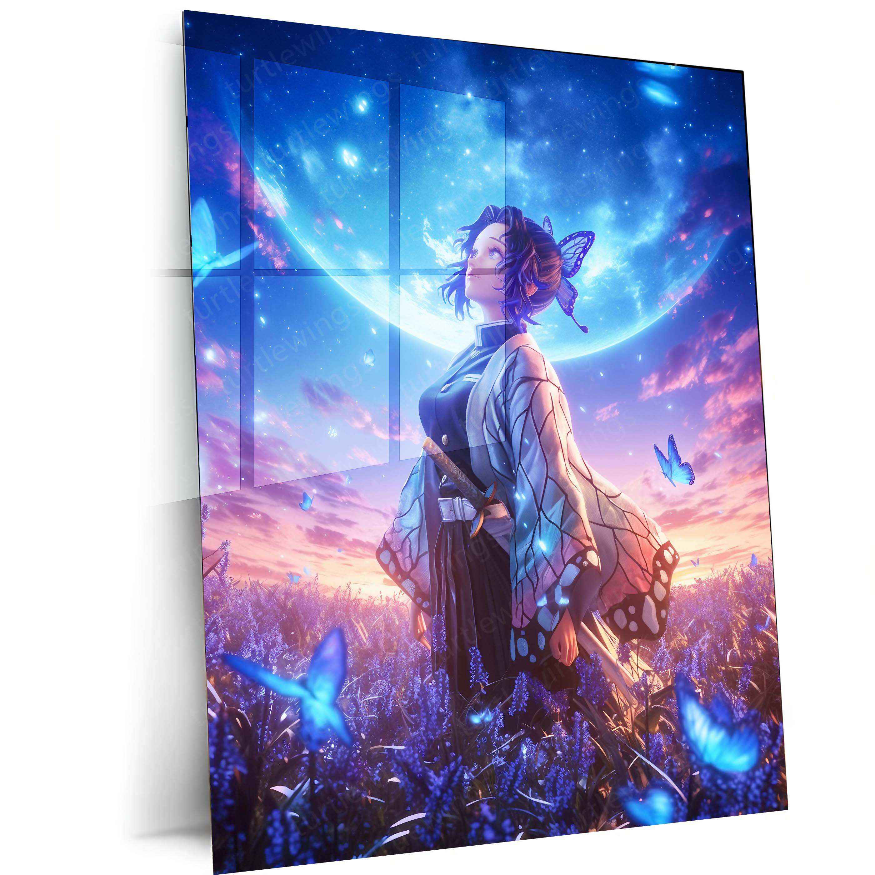 Shinobu Kocho Demon Slayer Metal Poster | Butterfly Hashira Wall Art ...