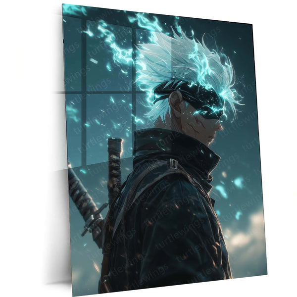Gojo Satoru Metal Frame – Jujutsu Kaisen Wall Art | Infinity Eyes Anim ...