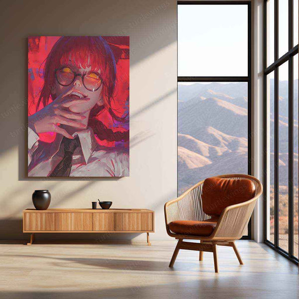 Makima Evil Laugh Poster – Chainsaw Man Anime Art, Dark and Menacing ...